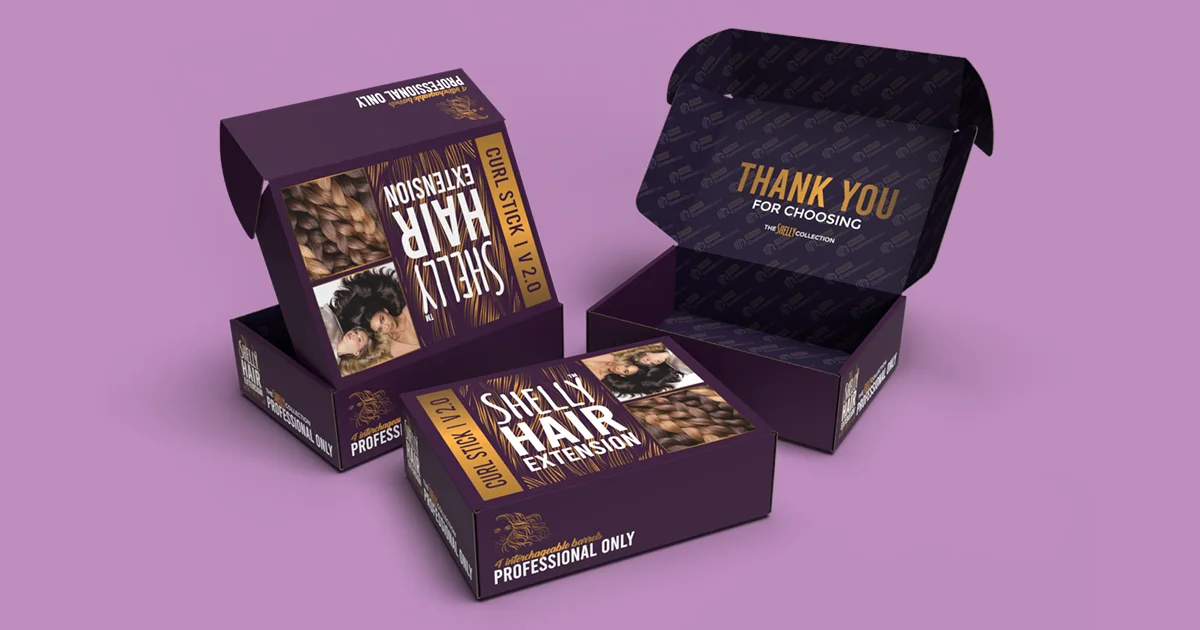 Custom Hair Extension Boxes - Cosmetic Packaging | RCB
