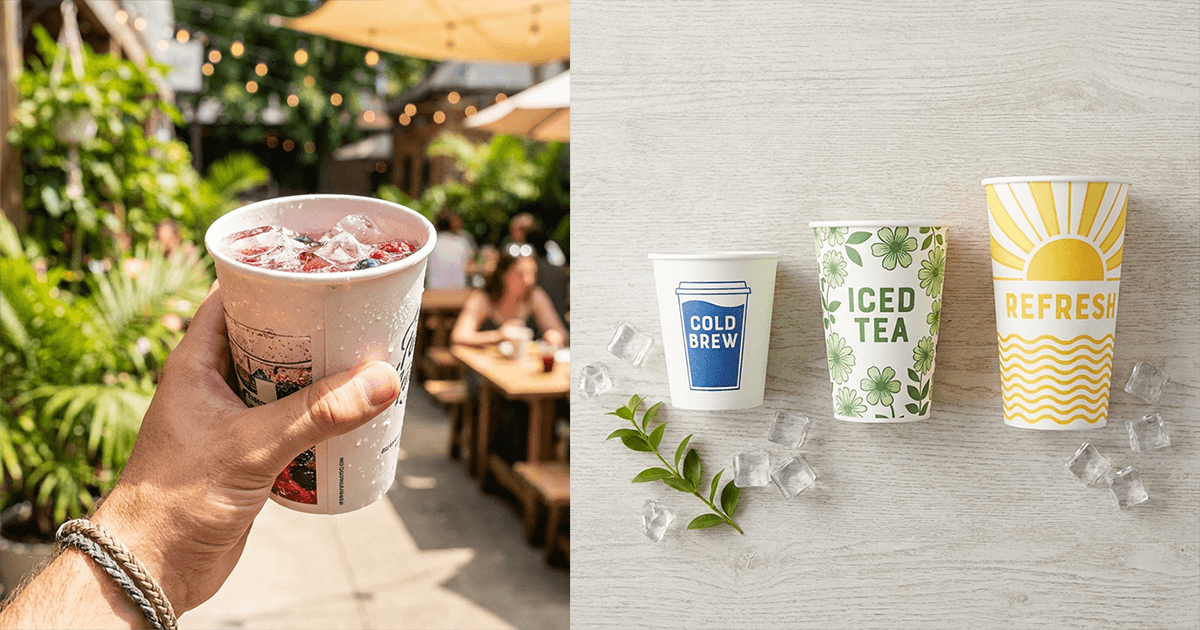 Custom Cold Drink Paper Cups | Branded Disposable Cups | RCB