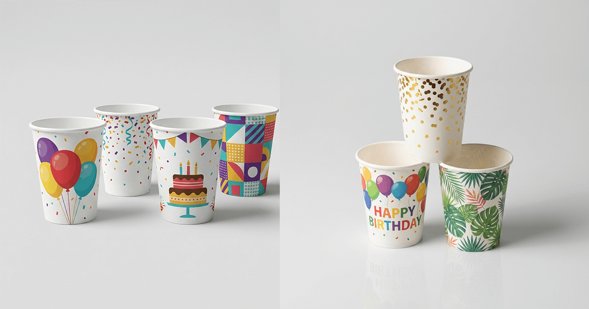 Custom Party Paper Cups | Personalized Designs & Fast Shipping | RCB