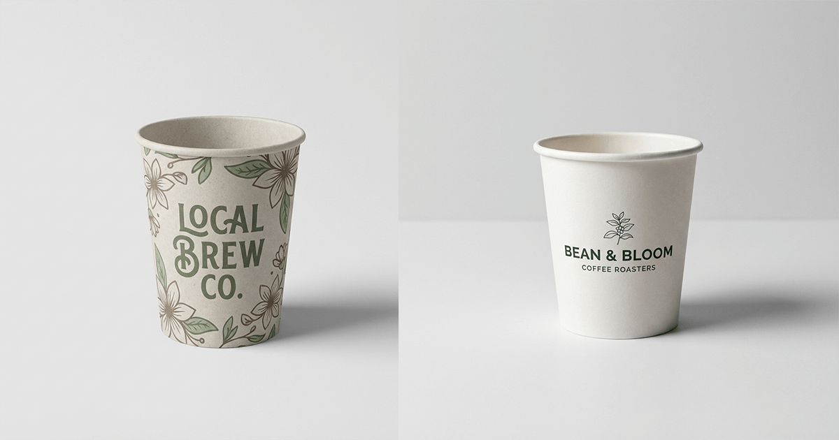 Custom Sample Size Paper Cups | Small Branded Tasting Cups | RCB