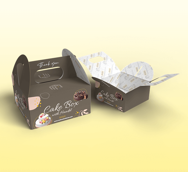 Custom Cake Boxes with Handles — Bakery Packaging | RCB