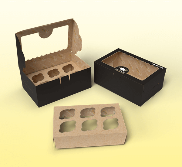 Custom Mini Cupcake Boxes — Bakery Packaging Rcb 9183