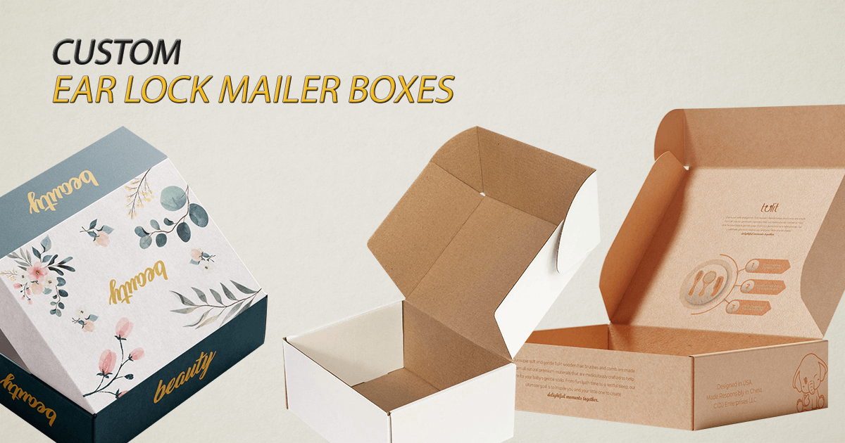 Custom Ear-Lock Mailer Boxes | RushCustomBoxes