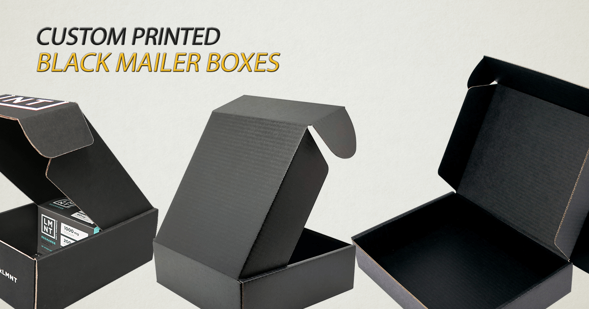Custom Black Mailer Boxes | RushCustomBoxe