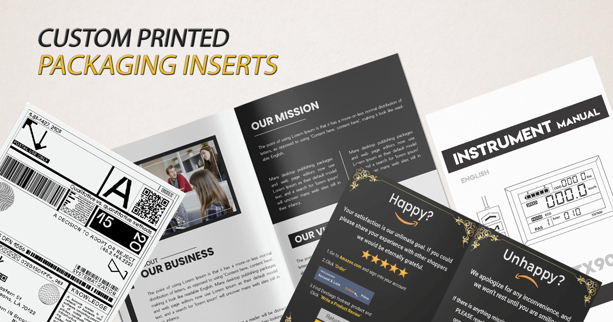Custom Printed Packaging Inserts | RushCustomBoxes