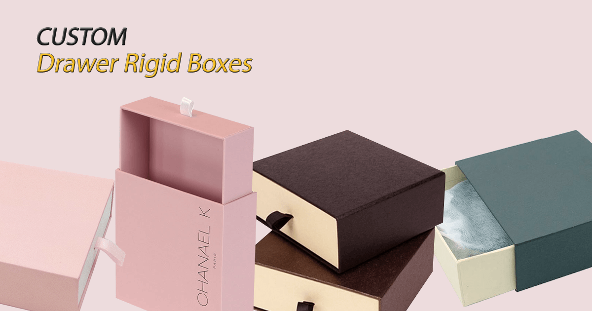 Custom Drawer Rigid Boxes | RushCustomBoxes
